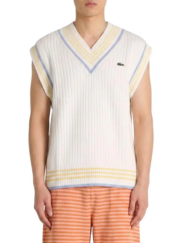 Lacoste Knit Vest - White