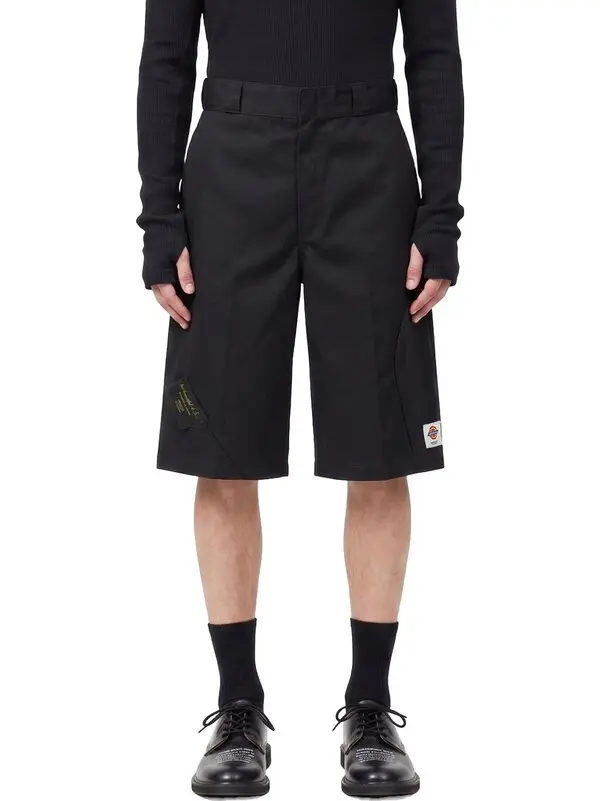 Undercover Cotton Blend Chino Shorts With Belt Loops And Slash Pockets - Black