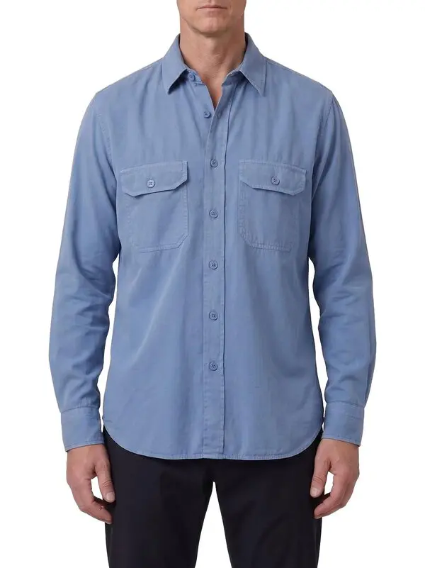 TOM FORD Cotton And Silk Casual Shirt - Blue