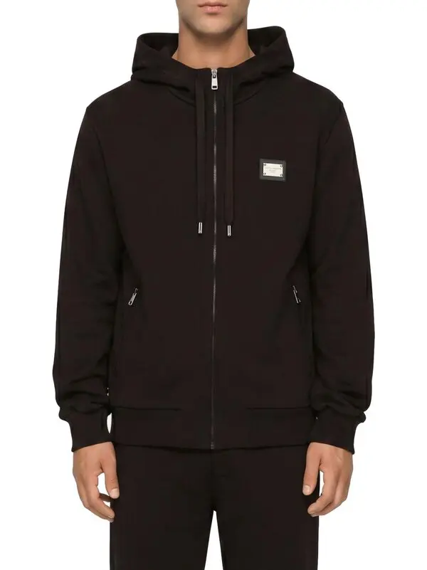 Dolce & Gabbana Cotton Sweatshirt With Logo - Black