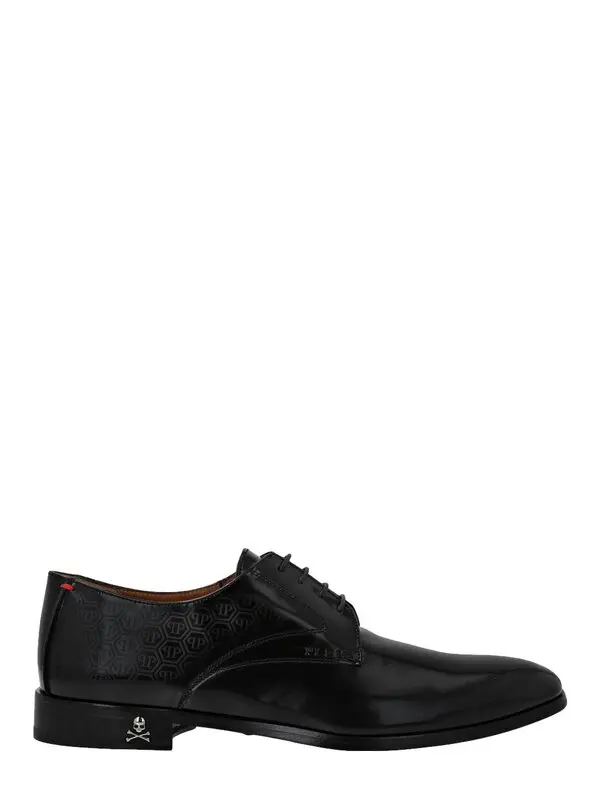 Philipp Plein Leather Derby Shoes - Black