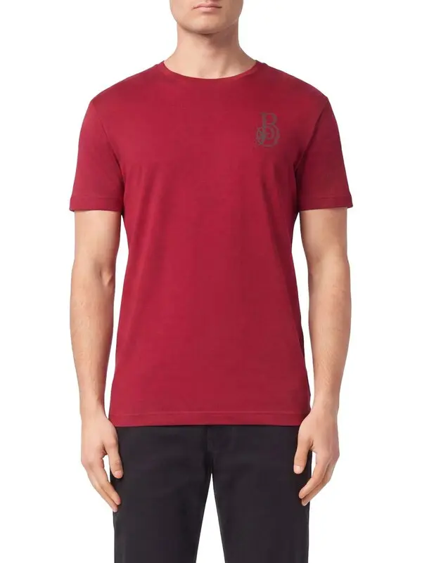 BILLIONAIRE Cotton T-shirt With Logo - Amaranth