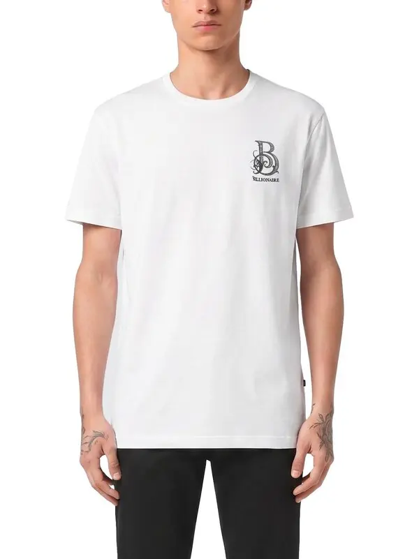 BILLIONAIRE Cotton T-shirt With Logo - White