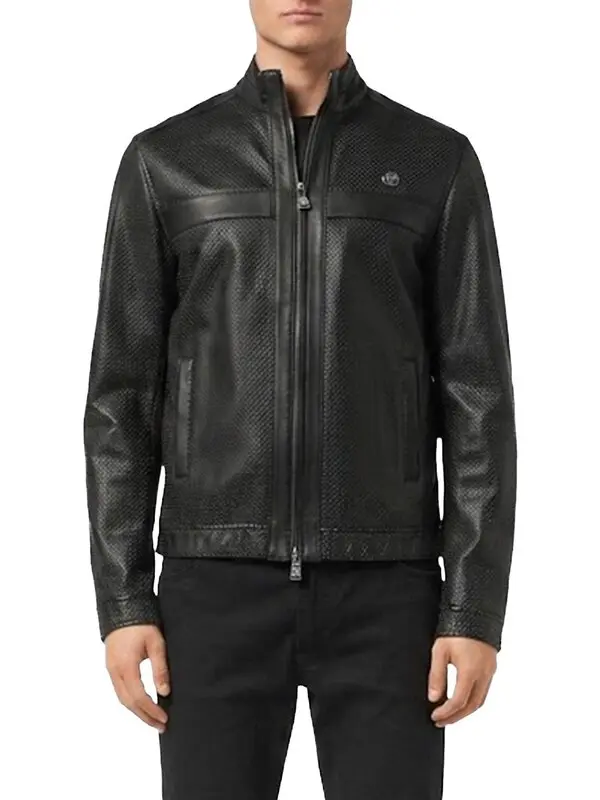 BILLIONAIRE Leather Jacket - Black