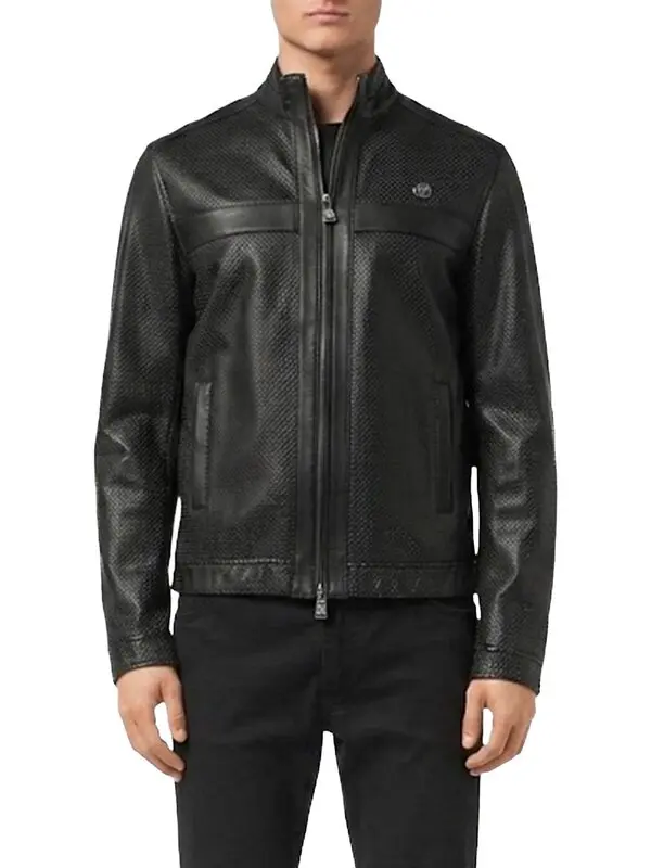 BILLIONAIRE Leather Jacket - Black