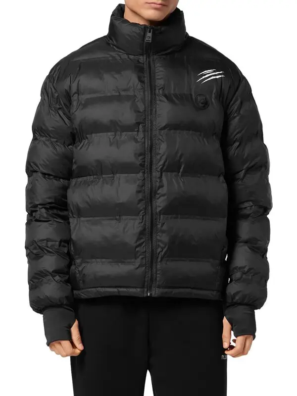 PLEIN SPORT Nylon Bomber Jacket - Black