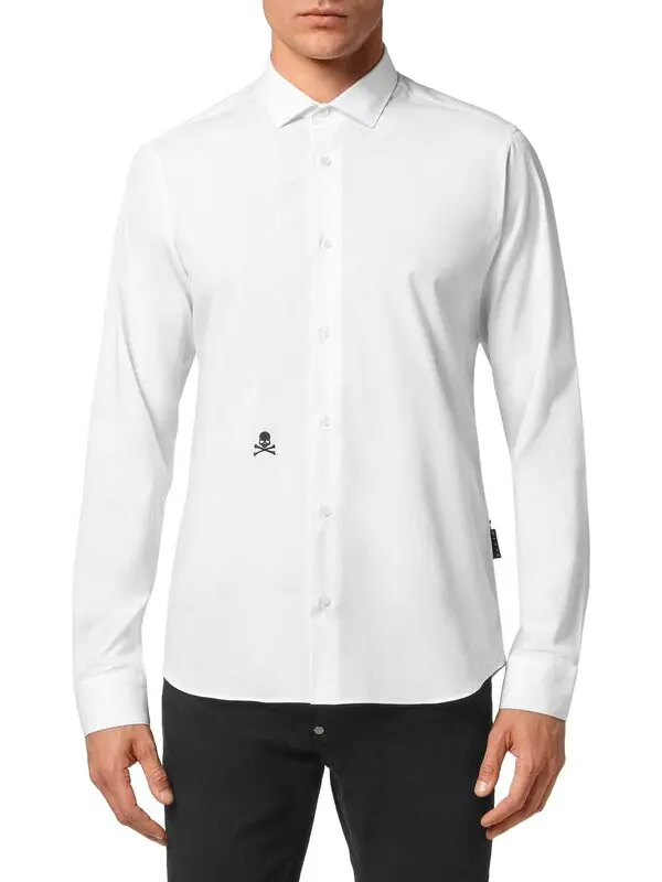 Philipp Plein Cotton Poplin Shirt - White