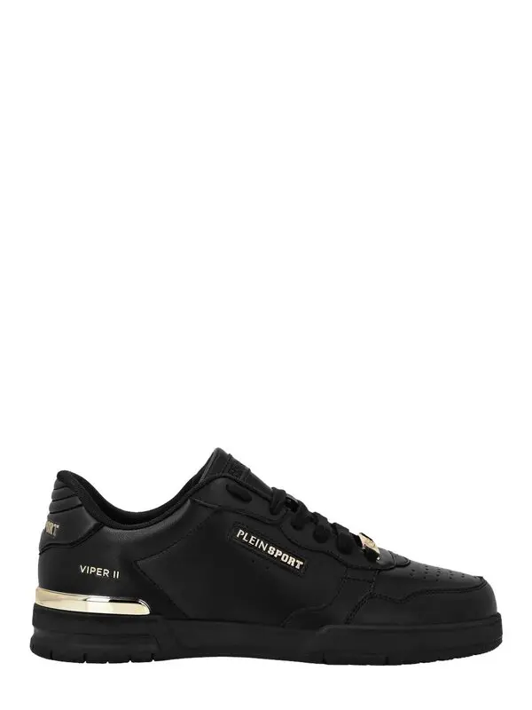 PLEIN SPORT Viper Ii Leather Sneakers - Black