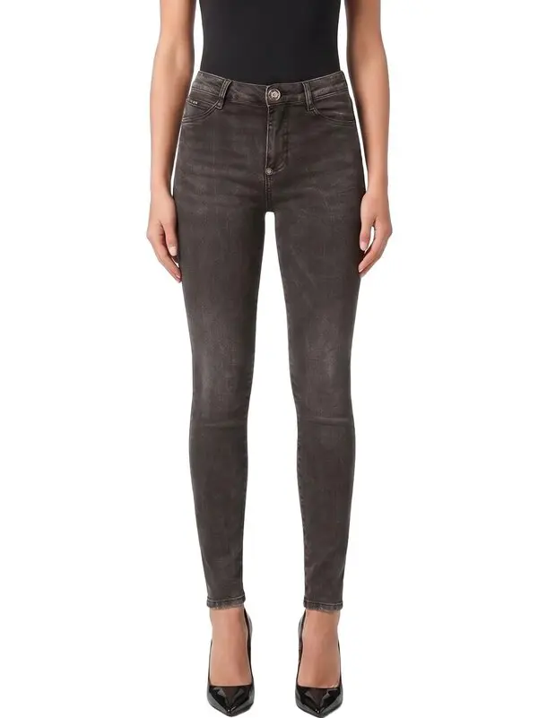 Philipp Plein Skinny Fit Denim Jeans - Grey