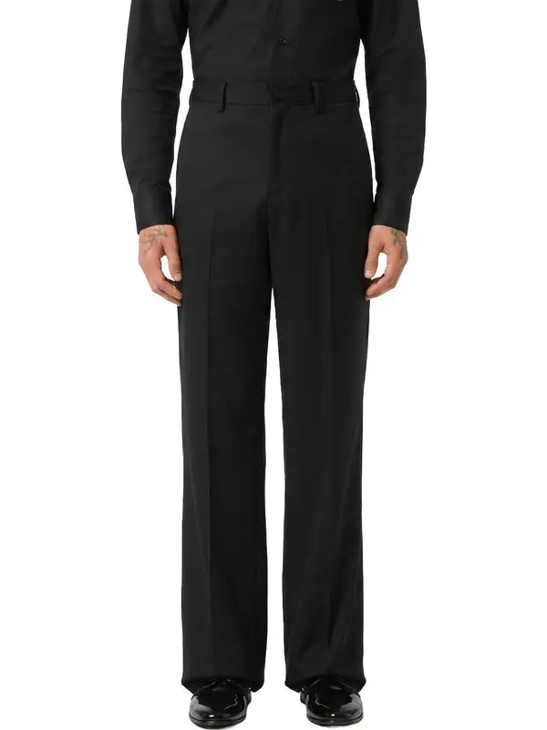 Philipp Plein Tailored Twill Trousers - Black