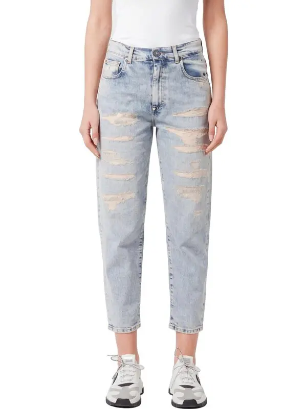 Philipp Plein Distressed Cropped Jeans - Denim