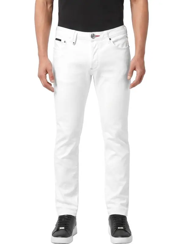 Philipp Plein Slim Fit Jeans - White