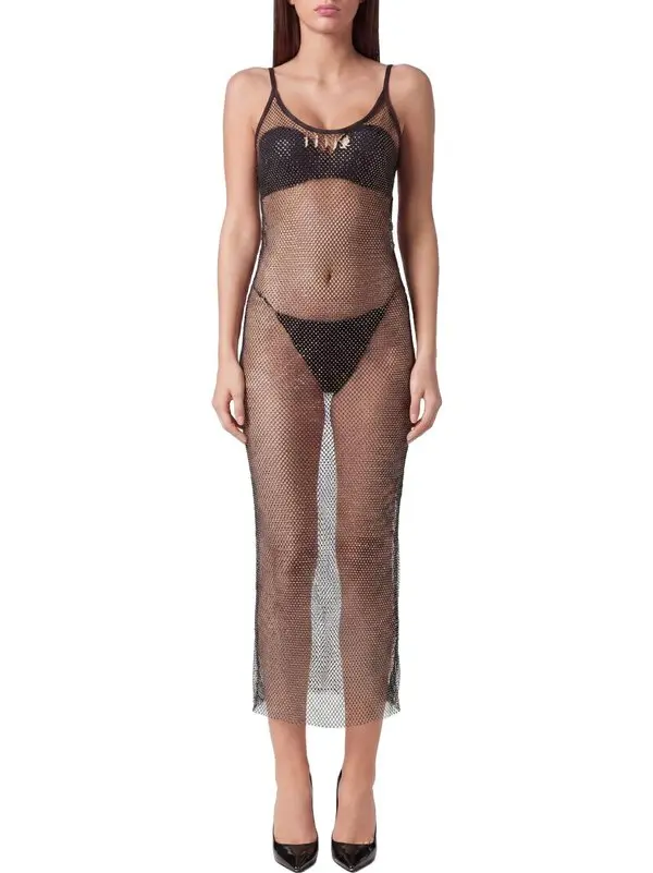 Philipp Plein Embellished Maxi Dress - Black