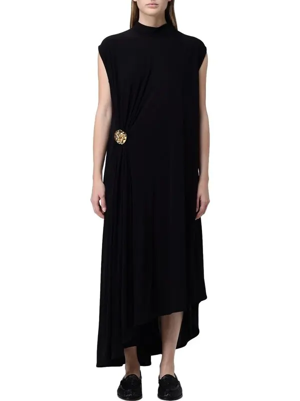 Bottega Veneta Sleeveless Asymmetrical Jersey Dress - Black