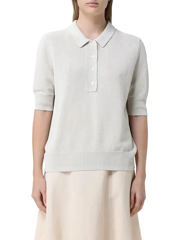 Studio Nicholson Coloured Paper Knit Polo Shirt - Ice