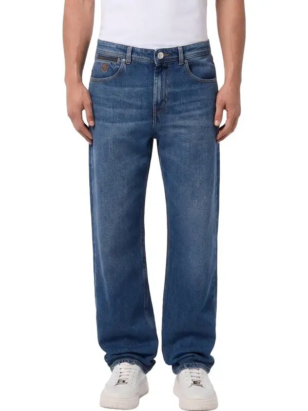 BILLIONAIRE Relaxed Fit Denim Jeans - Turquoise