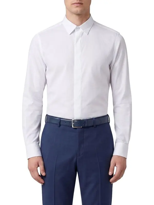 LARDINI Classic Cotton Blend Shirt - White