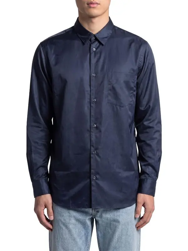 Comme Des Garçons Cupro Shirt - Blue