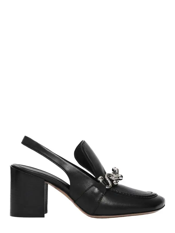 Sportmax Leather Slingbacks - Black