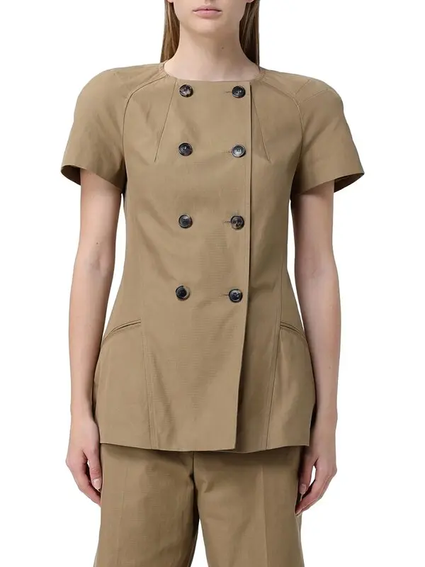 Dries Van Noten Cotton Double Breasted Blazer - Beige