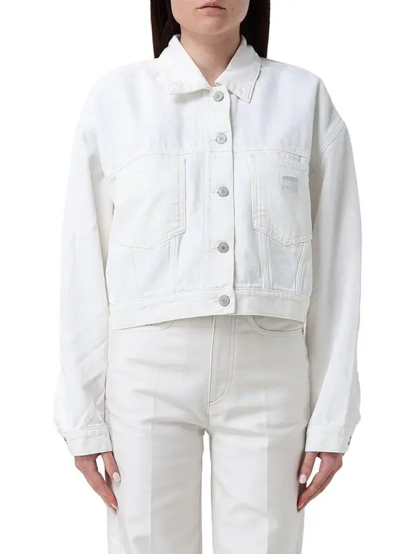Tommy Hilfiger Denim Cropped Jacket - White