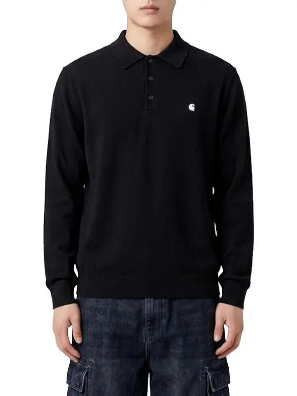 Carhartt Work In Progress Cotton Polo Shirt - Black