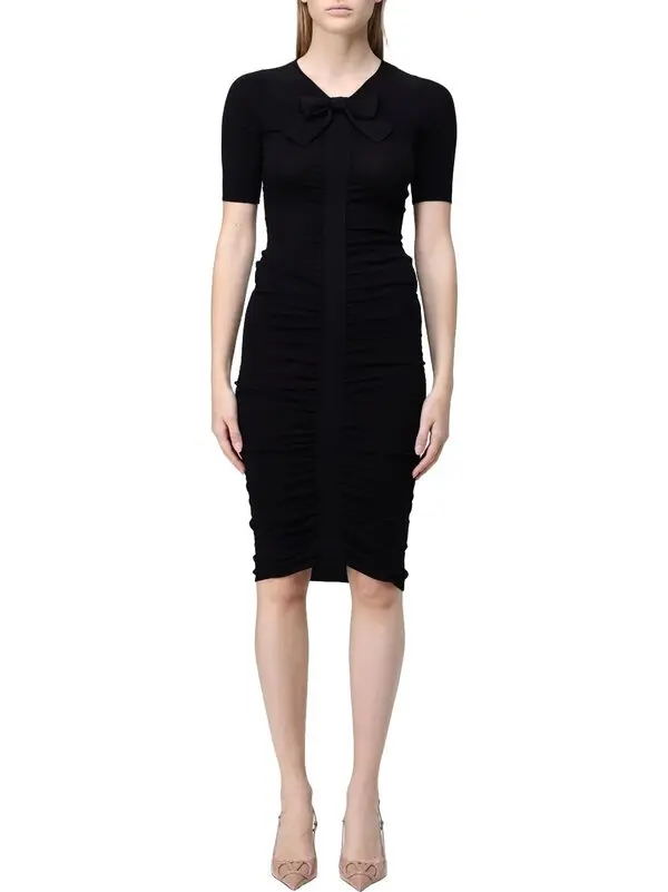 Valentino Garavani Stretch Viscose Mini Dress - Black