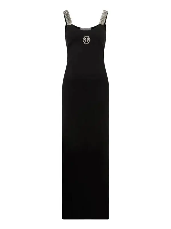 Philipp Plein Embellished Maxi Dress - Black