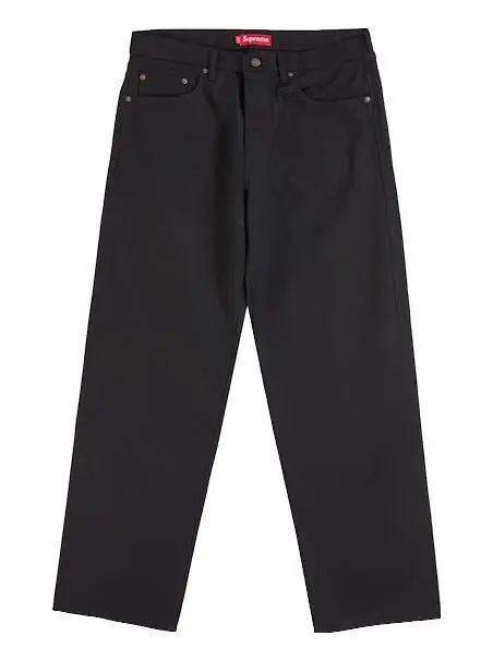Supreme Rigid Loose Fit Selvedge Jeans - Rigid Black