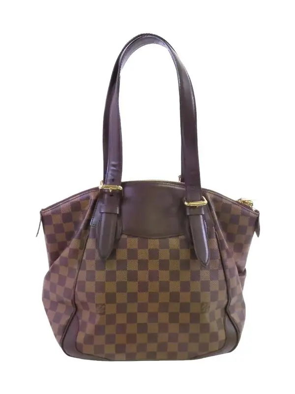LOUIS VUITTON Damier Ebene Verona Gm Tote Bag - Brown