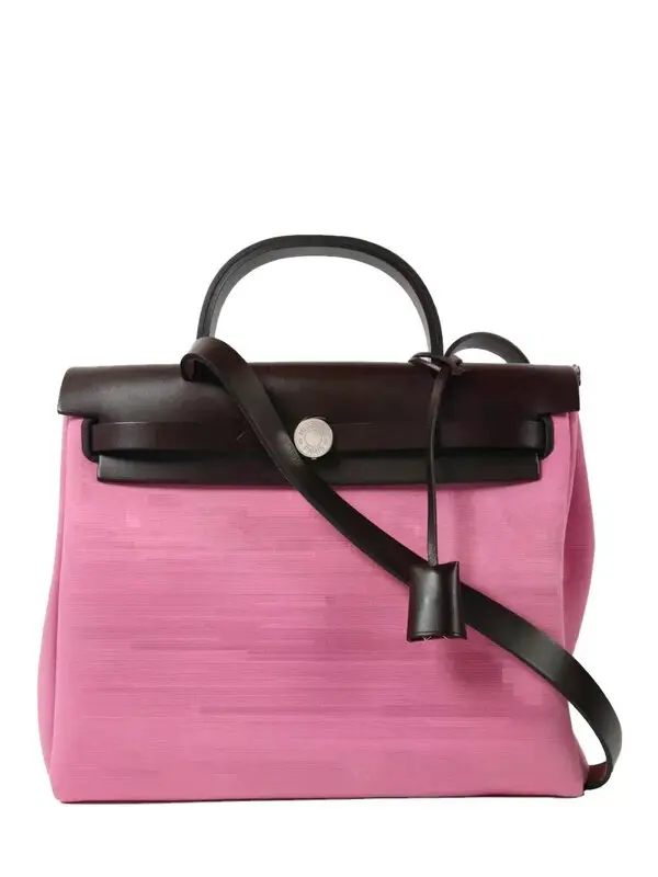 Hermès Pm Herbag Canvas Tote Bag - Pink