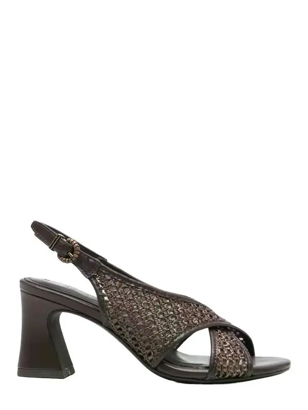 TAMARIS Woven Crossover Sandals - Brown