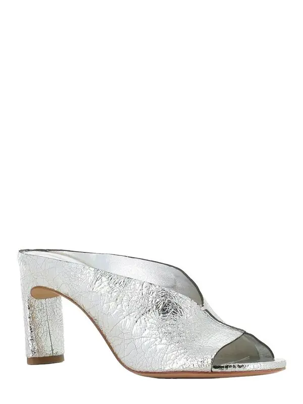 DEL CARLO Metis Peep-toe Heeled Sandals - Silver
