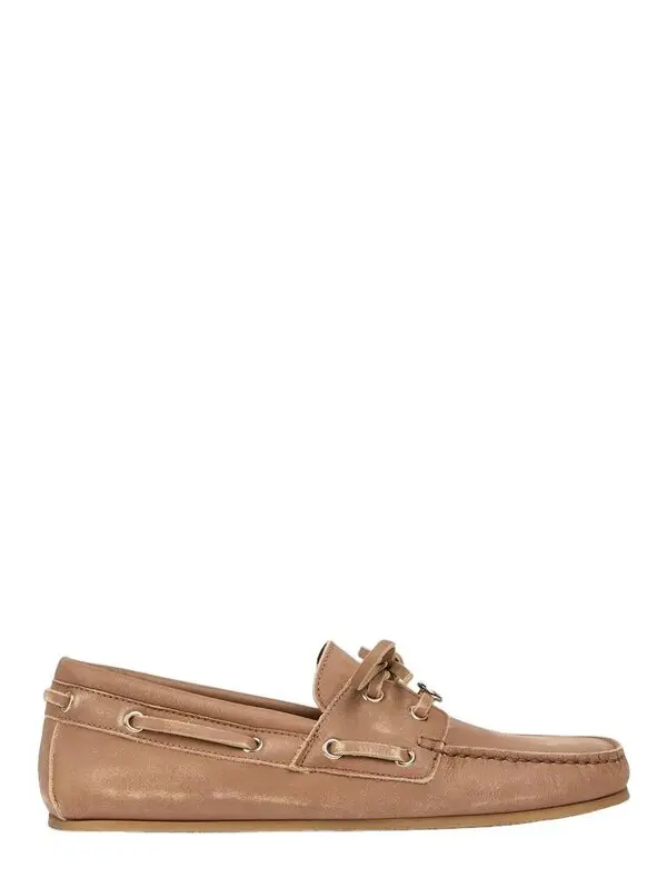 Gucci Moccasin Boat Shoes - Tan