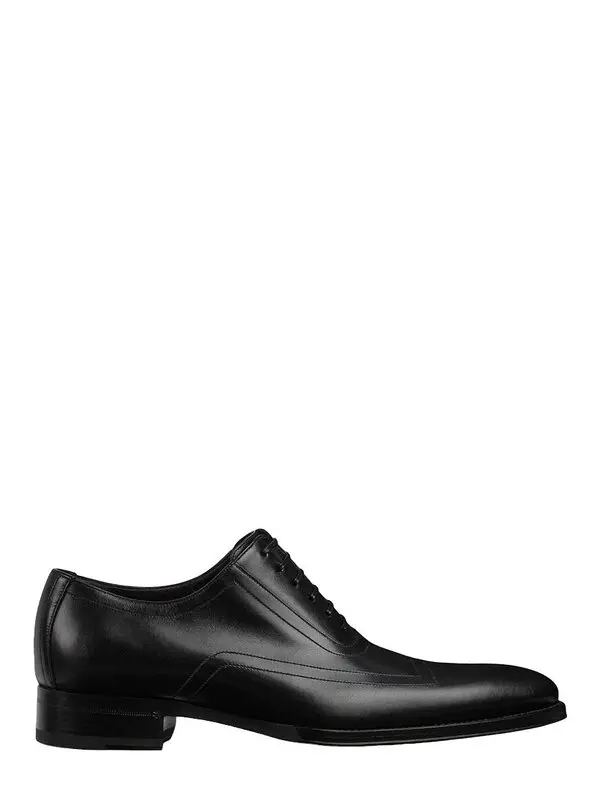 Gucci Leather Lace-up Sneakers - Black
