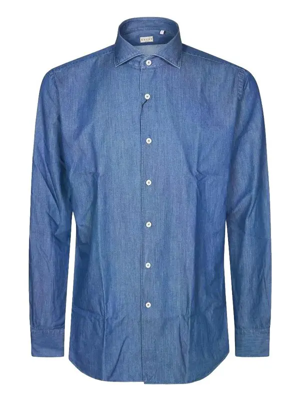 XACUS Washed Tailored Shirt - Blue