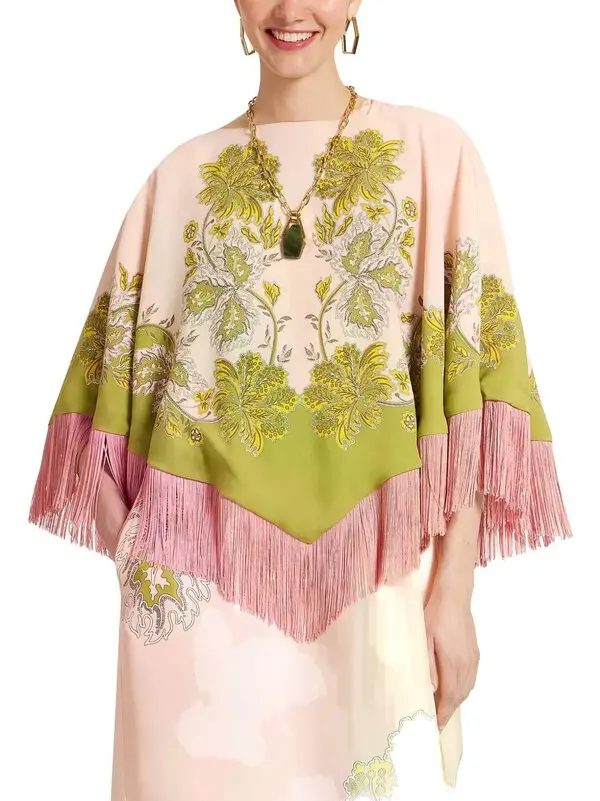 La DoubleJ Mini Poncho Swathe Print - Pink