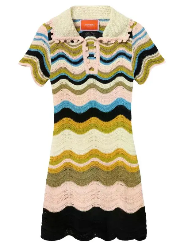 La DoubleJ Chevron Knit Mini Dress - Pink