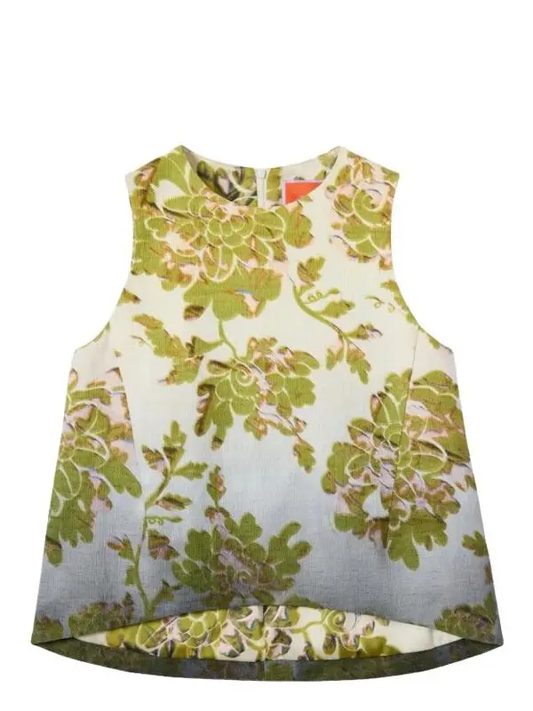 La DoubleJ La Scala Sleeveless Ombré Print Cotton Top - Neutrals