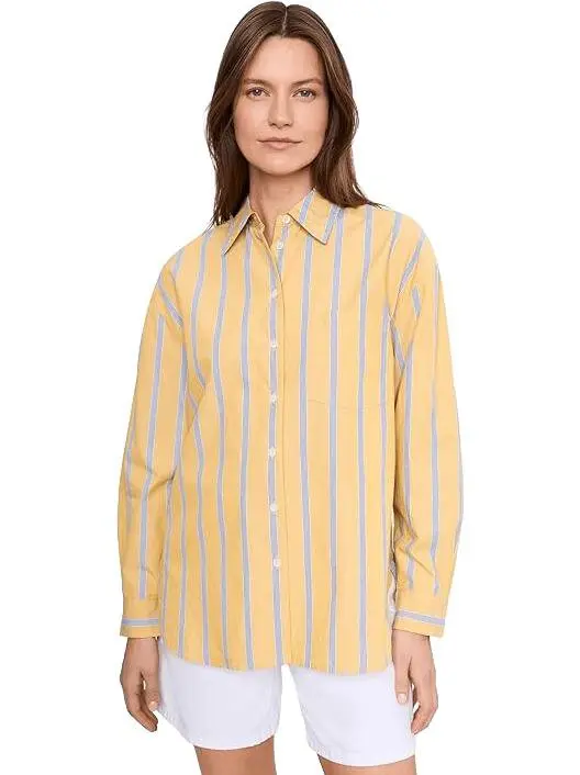 Madewell Washed Poplin Striped Shirt - Beige