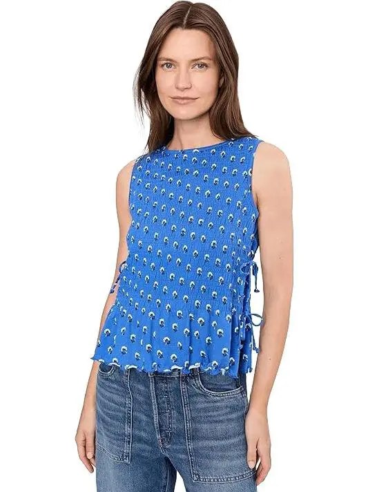 Madewell Smocked Side Tie Tank - Multi