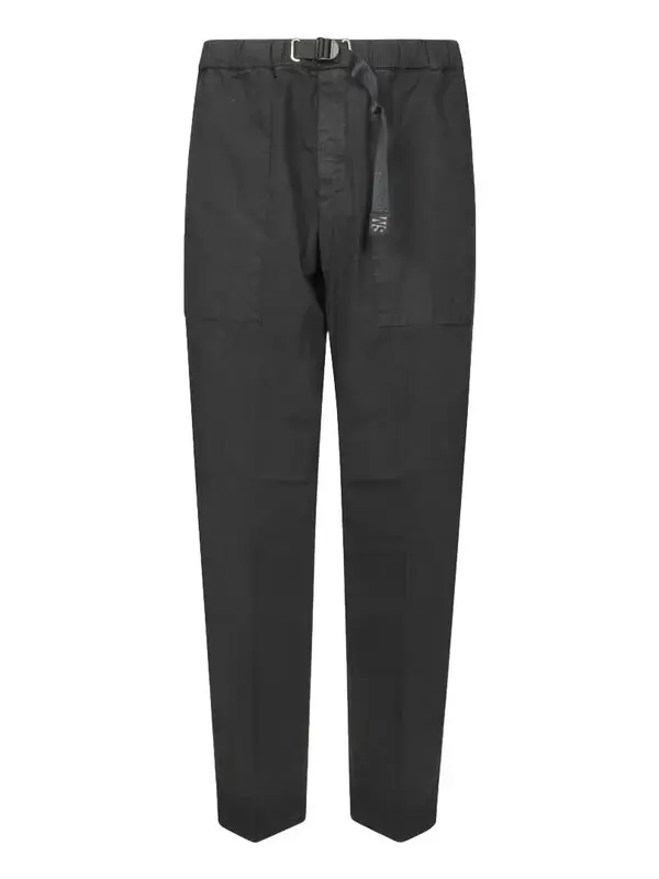 WHITE SAND Belted Ripstop Trousers - Black