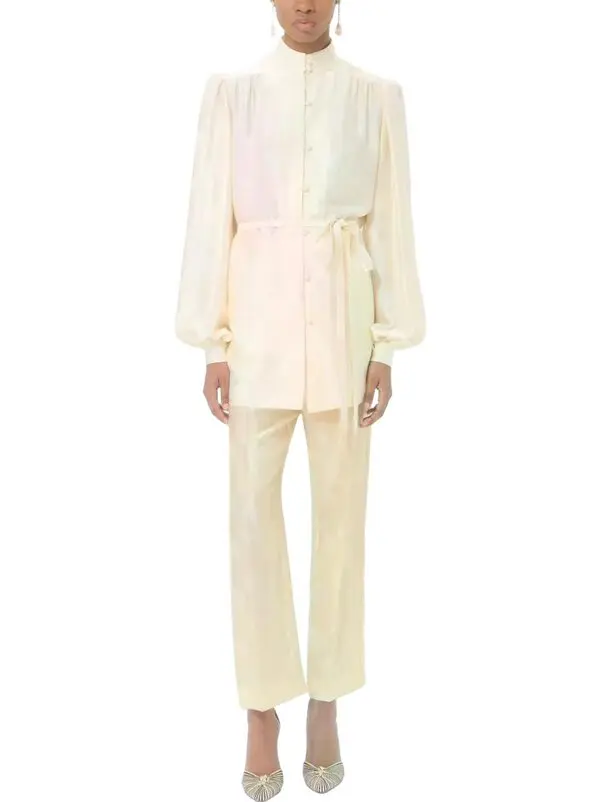 Valentino Garavani Striped Polka Dot Jacquard Pants - Neutrals