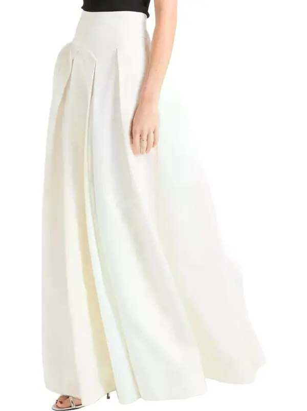 TEMPERLEY LONDON Elodie Pleated Maxi Skirt - Neutrals