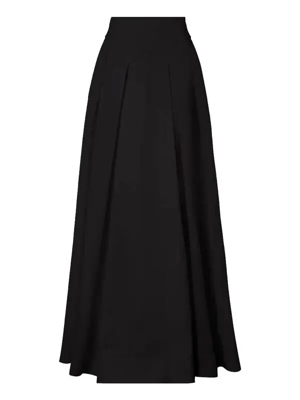 TEMPERLEY LONDON Elodie Pleated Maxi Skirt - Black