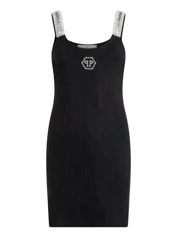 Philipp Plein Embellished Tank Dress - Black