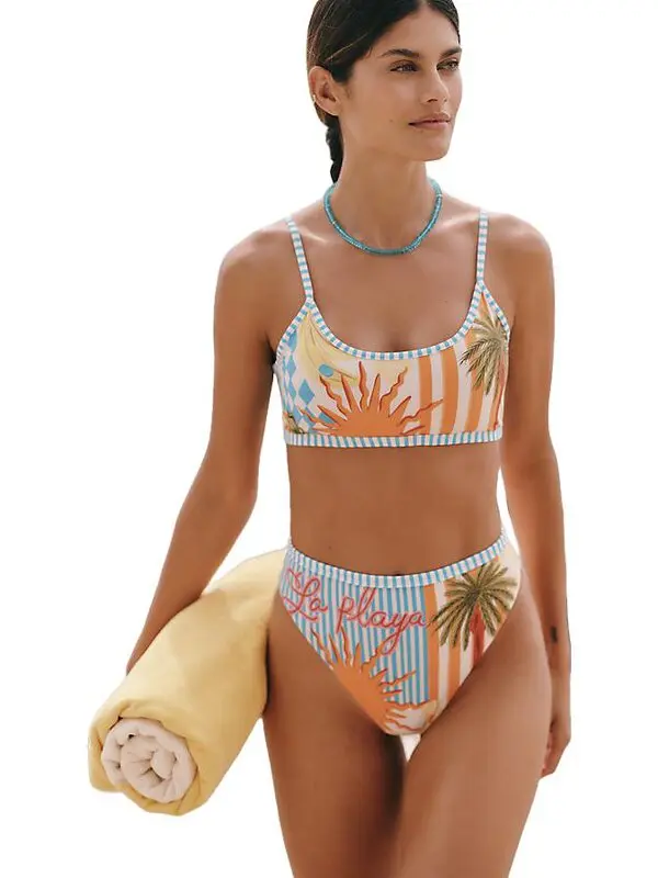 MAAJI Lane Bikini Top - Blue Pattern
