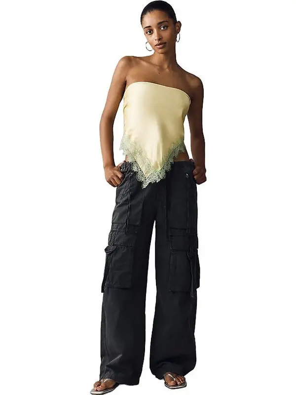 Citizens Of Humanity Andira Cotton Linen Pull-on Cargo Pants - Black