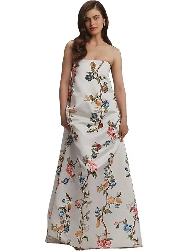 LEO LIN Phoebe Maxi Dress - White Floral