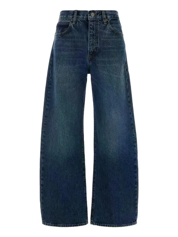 FRAME The Bow Wide-leg Jeans - Blue
